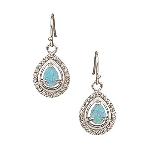 Montana Silversmiths Women's Canyon Colors River Lights On Ice Teardrop Earrings Silver One Size
