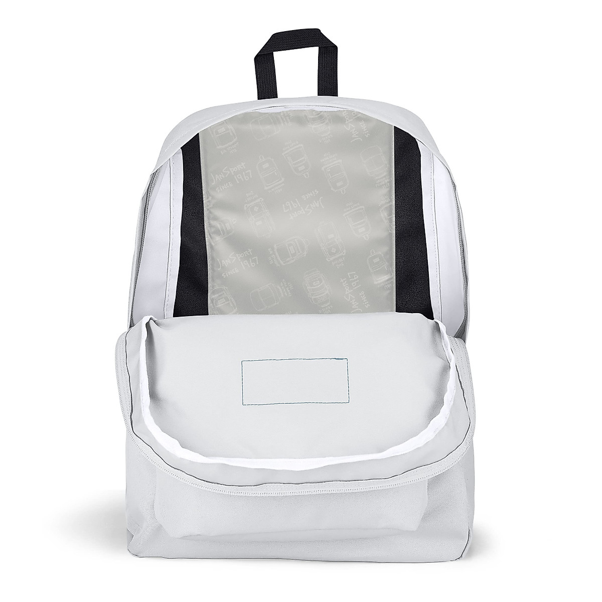 JanSport SuperBreak Backpack - School, Travel, or Work Bookbag with Water Bottle Pocket - White