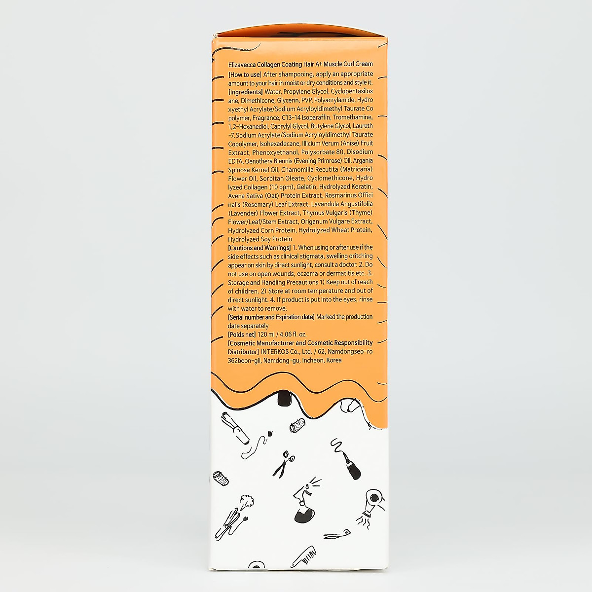 Elizavecca CER-100 Collagen Coating Hair A+ Muscle Curl Cream 120 ml