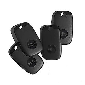 Tile Pro (2022) 4-Pack. Powerful Bluetooth Tracker, Keys Finder and Item Locator for Keys, Bags, and More; Up to 400 ft Range. Water-Resistant. Phone Finder. iOS and Android Compatible.