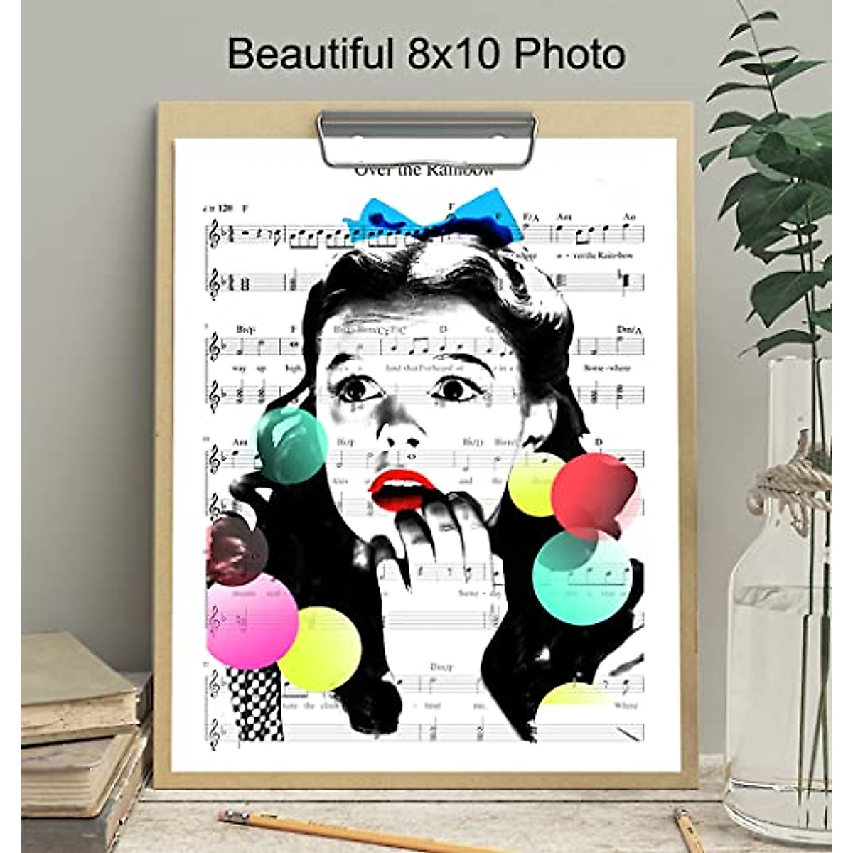 Somewhere Over the Rainbow Wall Art - Wizard of Oz Gifts - Dorothy Pop Art Poster Print - The Wizard of Oz Decor - Andy Warhol Contemporary Picture - Home Decoration for Girls Bedroom, Living Room