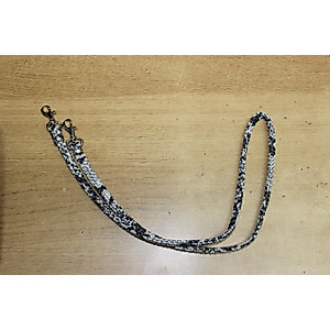 LONI Womens Stylish Large Envelope Faux Snakeskin Clutch Bag/Shoulder Bag in Black/Off-White