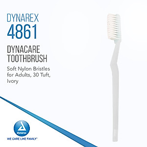 Dynarex 4861 Toothbrushes, Adult 30 Tuft, Pack of 144