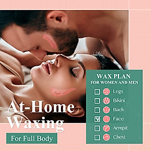 Hard Wax Beads, GIRLEARLE 1lb Wax Beans for Hair Removal Sensitive Skin with Rose Formula, Perfect for Full Body, Facial, Brazilian Bikini, and Legs at Home Wax Refill for Women Men (pink)