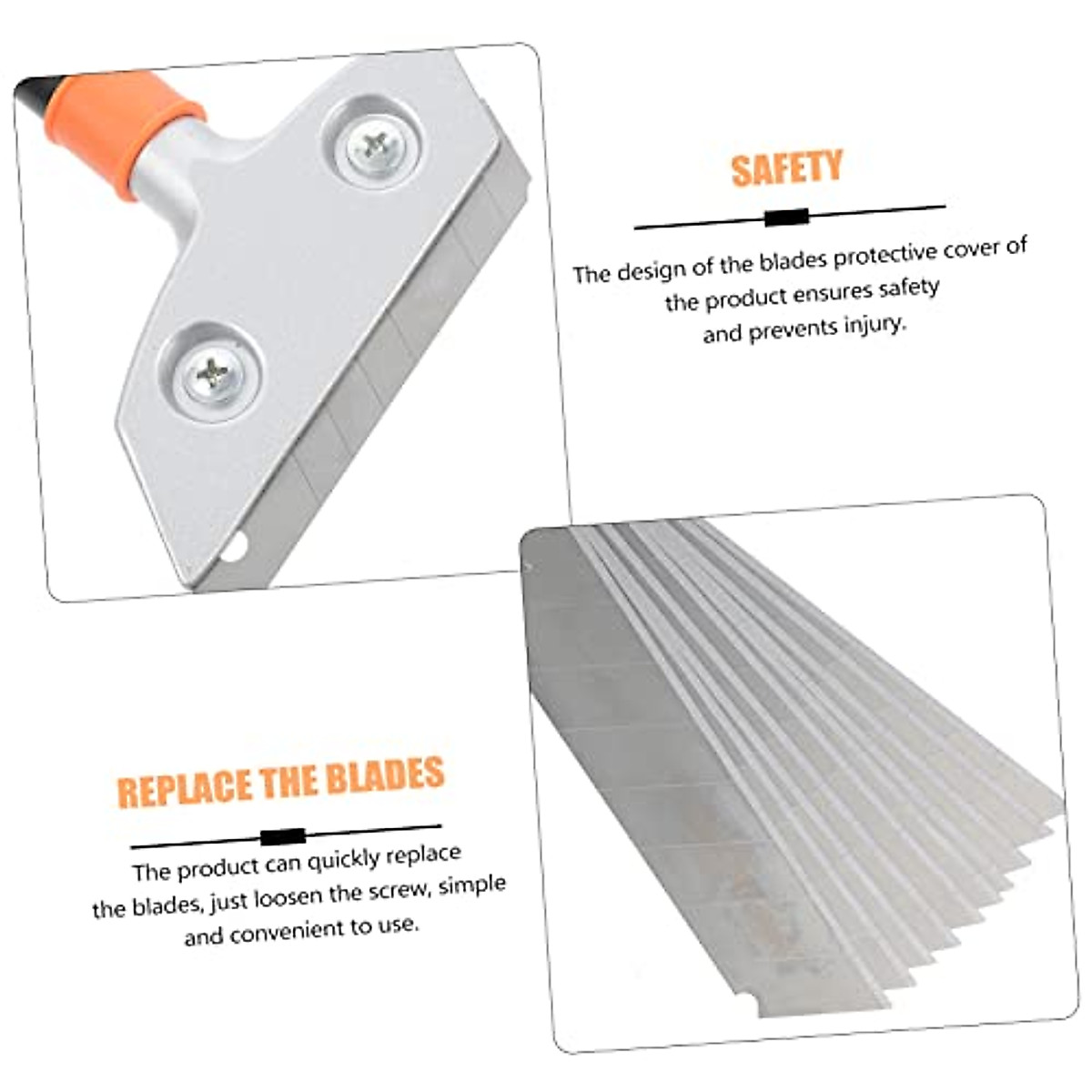 MERRYHAPY 1 Set Cleaning Blade Limpiar Cement Scraper Tool Floor Wall Scraper Floor Cleaning Shovel Paint Scraper Angle Cleaning Scrapers Erramientas Handle Tile Aluminum Alloy