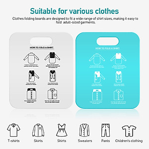 T Shirt Folder Board 2pcs Shirt Folding Board Sturdiness Clothes Folder T Shirt Folder Clothes Folding Board Plastic Laundry Folder Home Storage Tool for Adults Wrinkle