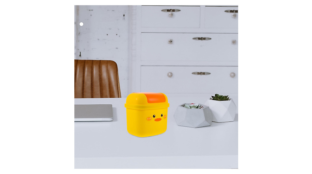 Cute Small Trash Bin with Lid for Home & Office - DEARMAMY
