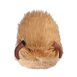 GIA Kids Ottoman with Storage, Foot Stand and Wooden Legs, MacGregor Highland Cow, Brown