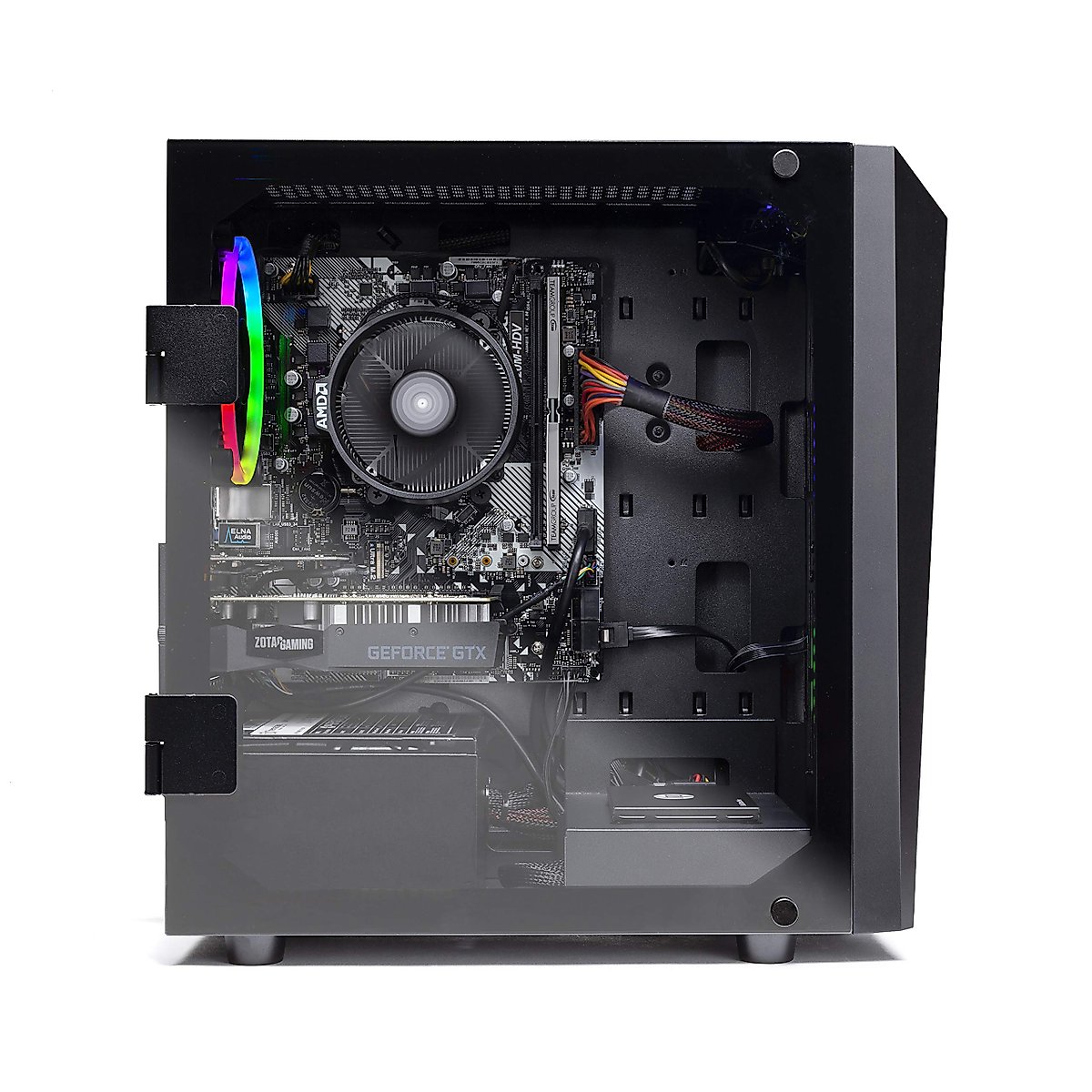 SkyTech Blaze II Gaming Computer PC Desktop – Ryzen 5 2600 6-Core 3.4 GHz, NVIDIA GeForce GTX 1660 Super 6G, 500G SSD, 16GB DDR4 3000MHz, RGB, AC WiFi, Windows 10 Home 64-bit