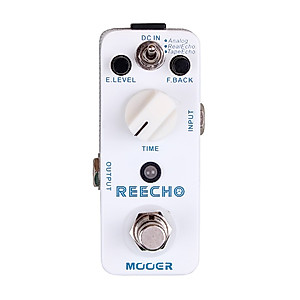 MOOER Reecho Delay Guitar Delay Effects Pedal with 3 Modes, Analog, Real Echo, Tape Echo, Vintage Tap Echo Machine