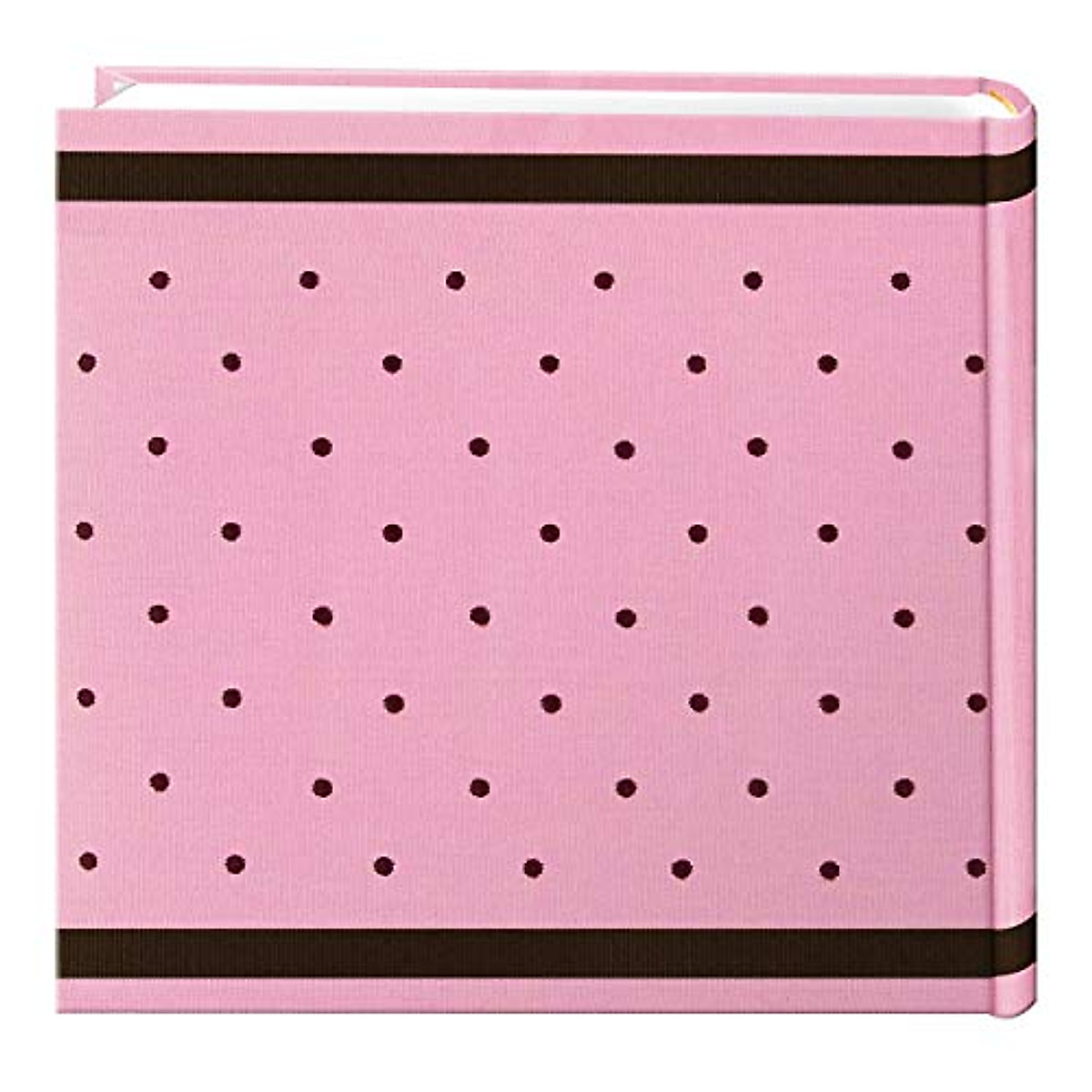 Pioneer Photo Albums Pioneer 2 Dot Fabric Frame Photo Album 200 Pockets Brown, Baby Pink