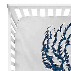 Surfing Fitted Crib Sheet,Abstract Silhouette of a Surfer Riding a Big Wave Hand Drawn Style Coastal Art Microfiber Silky Soft Toddler Mattress Sheet Fitted,28"x 52"x 8'',Baby Sheet for Boys Girls