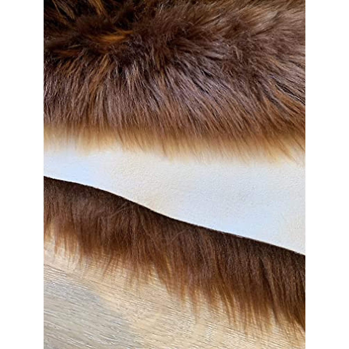 LAMBZY Faux Sheepskin Super Soft Hypoallergenic Silky Shag Bear Rug for Living Room, Kids Room, Sofa (2'x3', Brown)
