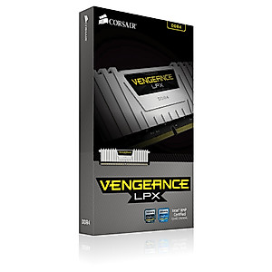 CORSAIR Vengeance LPX 16GB (2x8GB) DDR4 3200 (PC4-25600) C16 for DDR4 Systems - White