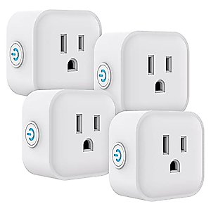 UltraPro Smart Plug WiFi Outlet Works With Alexa, Echo & Google Home, No Hub Required, App Controlled, ETL Certified 4 pack, 51411