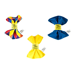 Baby Paper Original Crinkle Sensory Toy | Triangle, Yellow, Blue 3-Pack | Bright Colors, Washable, and Non-Toxic Crinkle Paper for Babies | Perfect Bow Gift Topper Reusable as a Crinkle Toy