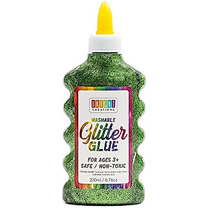 Glue with Glitter for Arts and Crafts, 8 Colors (6.76 Oz, 8 Pack)