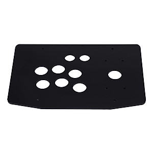 FTVOGUE DIY Arcade Panel Black Case DIY Set Kits Acrylic Panel and Inclined Cases Replacement for Arcade Game