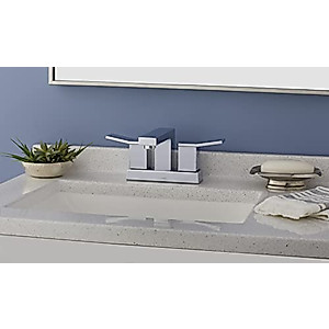 Gerber Avian 4 in. Centerset 2-Handle Bathroom Faucet with Metal Touch Down Drain, Chrome