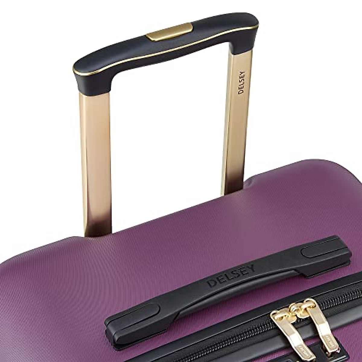 DELSEY PARIS Cruise 3.0 Hardside Expandable Luggage with Spinner Wheels, Plum, Checked 26 Inch Trunk