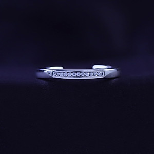 14k White Gold Over Sterling Silver Channel Set Round White Natural Diamond Accent Toe Ring Adjustable