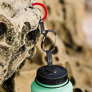 GEAR AID HEROCLIP Carabiner Clip and Hook (Mini) for Travel, Luggage, Purse and Small Bags, Blue Steel