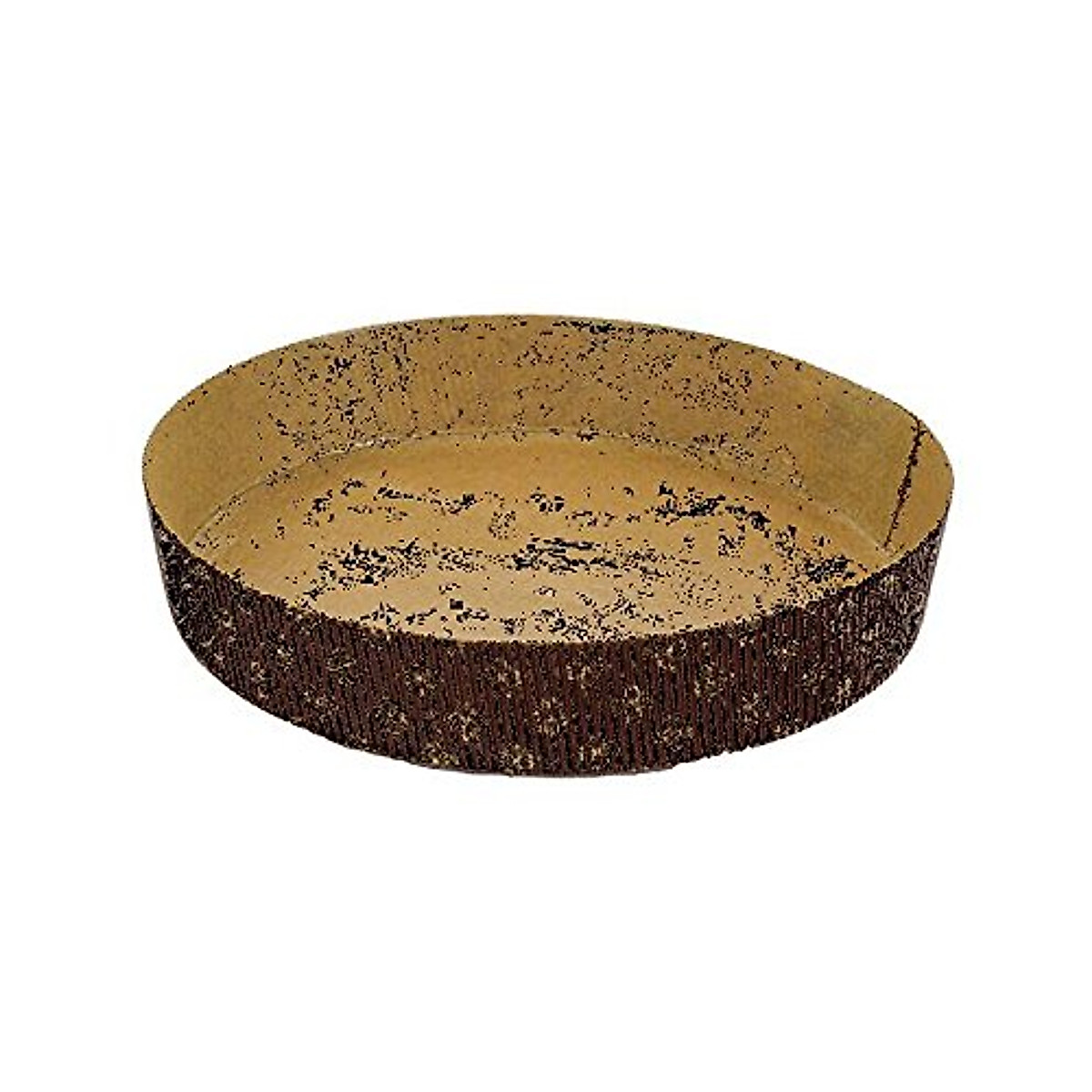 Decony 7" Disposable Round Pie Pans Brown and Gold Free-Standing Paper Baking Mold - 20 pc.
