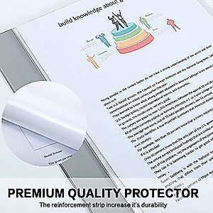 Sheet Protectors, HERKKA 500 Pack Heavy Duty Page Protectors Holds 8.5 x 11 inch Sheets, 9.25 x 11.25 inch Top Loading, Clear, Reinforced 11-Hole Fit for 3 Ring Binder