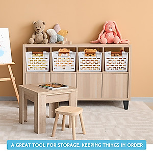 Beeveer 8 Pcs Plastic Storage Basket for Organizing 12 x 6 x 5 Inches Plastic Baskets for Organizer Plastic Storage Bins for Shelf Closet Pantry Desktop Home Office(White)