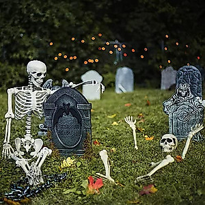 Eternal Slumber Foam Tombstone - 22" (1 Count) - Spooky & Realistic Party Decor for Haunted Houses, Halloween Celebrations