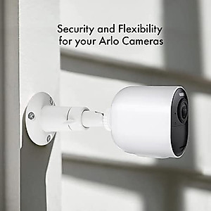 Wasserstein Adjustable Indoor/Outdoor Security Metal Wall Mount Compatible with Arlo Pro/Pro 2/Pro 3/Ultra/Ultra 2, & Others - Ring Stick Up Cam Battery, eufyCam E/2C (2 Pack, White)