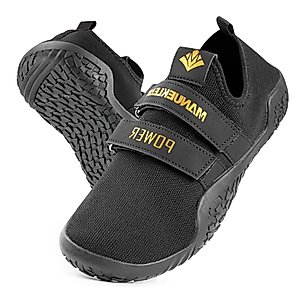MANUEKLEAR Deadlift Shoes - Weight Lifting Shoes for Men Women - Weightlifting Squat Shoes Fitness Cross-Trainer Barefoot Gym Training Sneakers Obsidian Black