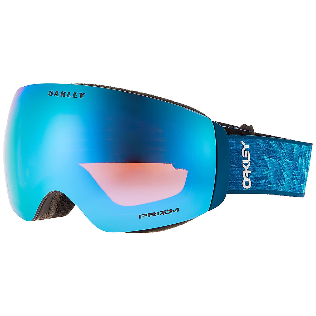 Oakley FLIGHT DECK M Snow Goggles Navy Blaze Strap/Prizm Snow Sapphire Iridium Lenses (OO7064-C2)