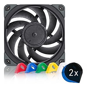 Noctua 240mm AIO Upgrade Bundle (2X NF-A12x25 PWM chromax.Black.swap 120mm Fans Plus 1x NT-H2 Thermal Paste)