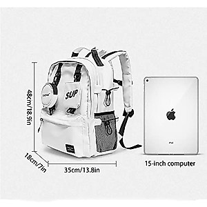 SESOCSEO Large Travel Backpack Women，Carry on15.6 Inch Business Laptop Daypack Backpack，Fashion women's backpack with square and round decorate bags