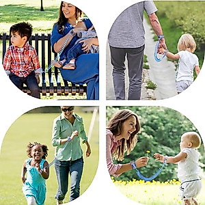 Roeoi Anti Lost Wrist Link Safety Wrist Link with Key Lock for Toddlers, Babies & Kids, Safety Harnesses & Leashes (Blue / 1.5m)