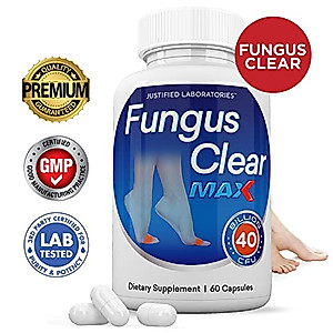 Justified Laboratories Fungus Clear Max Pills 40 Billion CFU Probiotic 60 Capsules