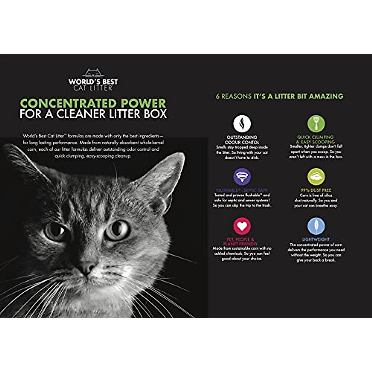 World's Best Cat Litter, Clumping Litter Formula for Multiple Cats, 28-Pounds