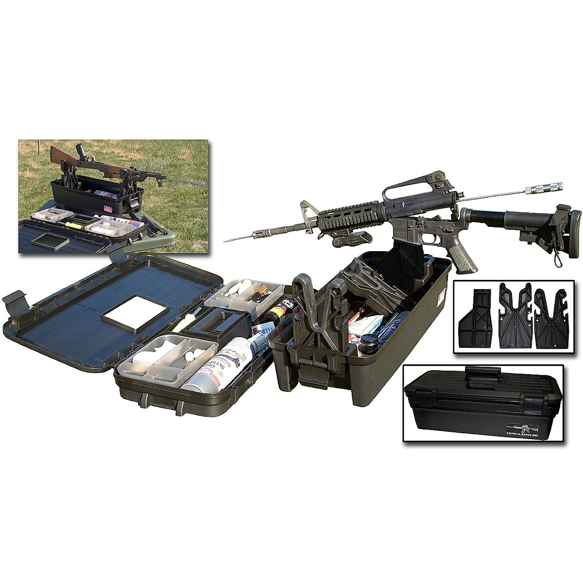 MTM TRB-40 Tactical Range Box,Black, 24.6" long x 11.3" wide x 8.3" high
