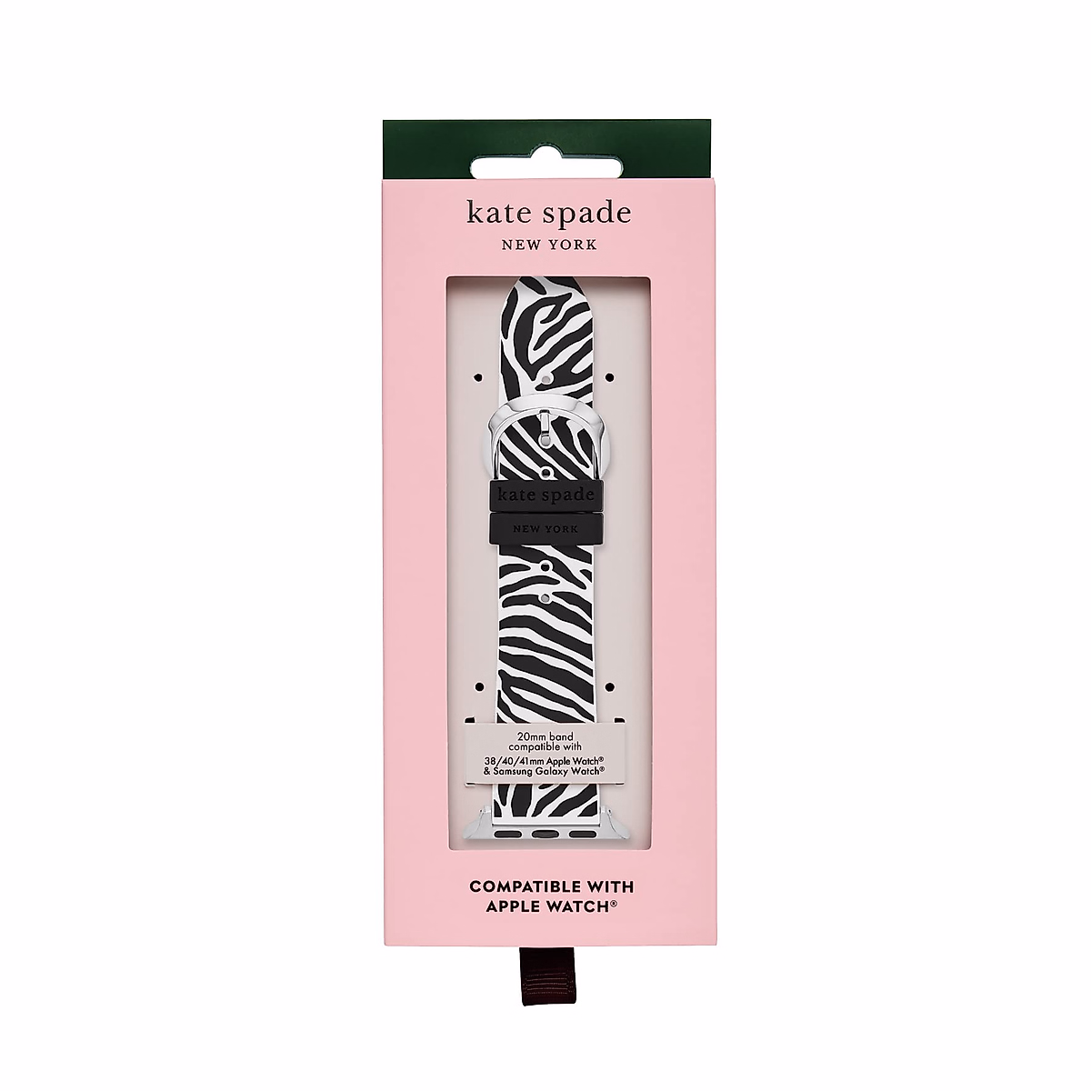 Kate Spade New York women's zebra print silicone band for apple watch®, 38/40/41mm