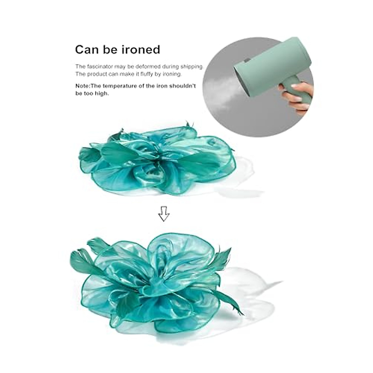 SWEETV Fascinators Hats for Women Tea Party Hat and Gloves Set for Kentucky Derby, Cocktail, Wedding, Fancy Dress Party Blue