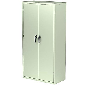 HON Assembled Storage Cabinet, 36w x 24.25d x 71.75h, Light Gray