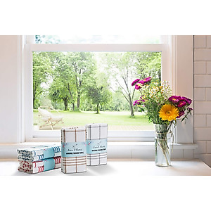 Rumi & Shams Kitchen Dish Towels for Drying Dishes – 100% Cotton Premium Tea Towels – Multi-Purpose Kitchen Towels – Highly Absorbent and Lint Free – Set of 2 Pieces of 18 x 26 inches (Sand)