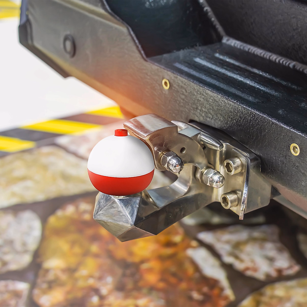 Rivers Edge Products Trailer Ball Cover, 1 7/8 to 2-Inch Trailer Hitch Ball Cover, Fishing Tow Ball Protector, Funny Towing, Trailer, Truck, or RV Accessories, Bobber