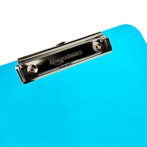 Amazon Basics Plastic Clipboards, Assorted Color , Pack of 6