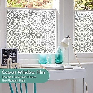 Window Film Window Decal Matte Frosted Decorative Window Film Privacy UV Protection Stained Glass Vinyl for Home Static Cling Self Adhesive Film Privacy Window Decal (Size : 45x500 cm)