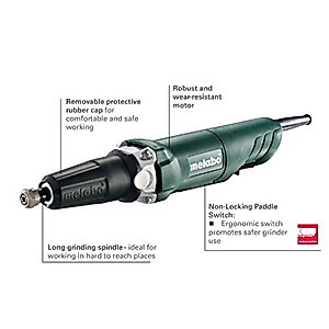 Metabo - Die Grinder - 25, 000 Rpm - 3.5 Amp W/Non-Locking Paddle, AC/Dc (600453420 400), Die Grinders, Green