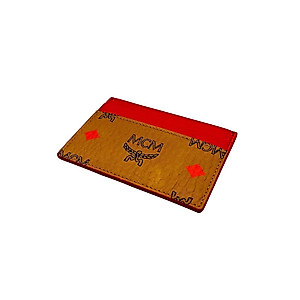 MCM Women's Brown Spectrum Diamond Rainbow Logo Visetos Card Holder