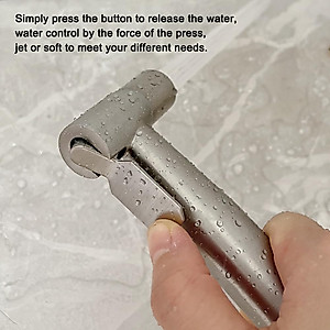 2 PCS Bidet Toilet Sprayer Head Stainless Steel Handheld Bidet Sprayer for Toilet Portable Pet Shower Toilet Water Sprayer Cloth Bathroom Diaper Sprayer for Personal Hygiene,Kitchen,Toilet Cleaning