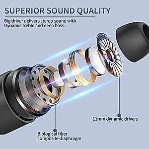 Bluetooth Headset, 2023 Upgraded Foldable Bluetooth Headphones with Retractable Earbuds, Noise Cancelling Stereo Earphones with Mic, Wireless Neckband Headphones for Sports Workout Gym with Carry Case